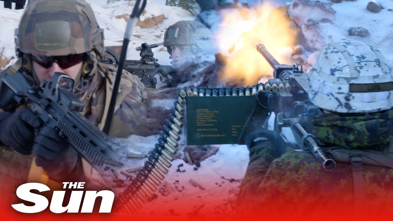 Inside NATO trench warfare training as troops practise defending ...