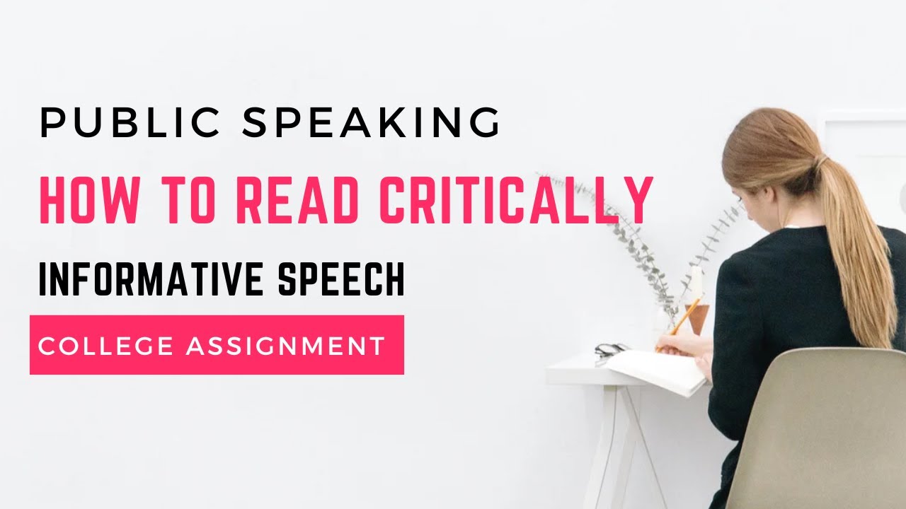 Informative Speech | Public Speaking | College Assignment # ...