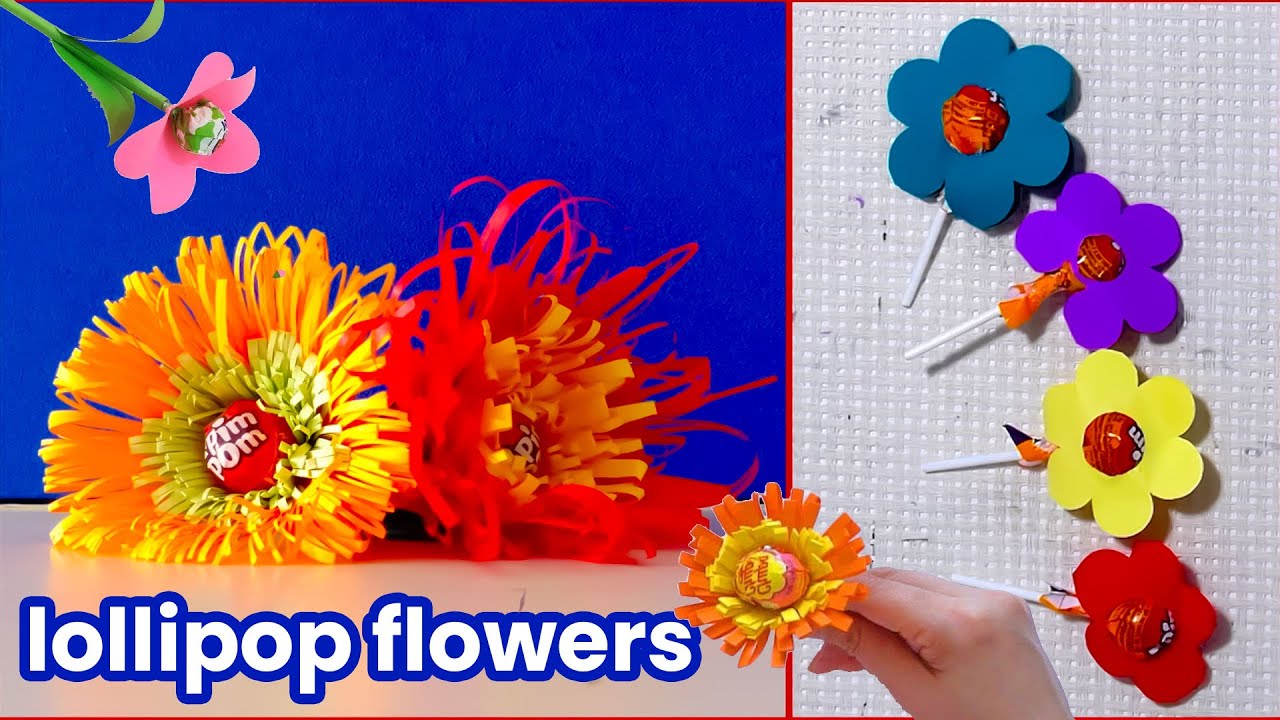 DIY Flowers : DIY Lollipop Paper Flower | Lollipop Flower | Handmade ...