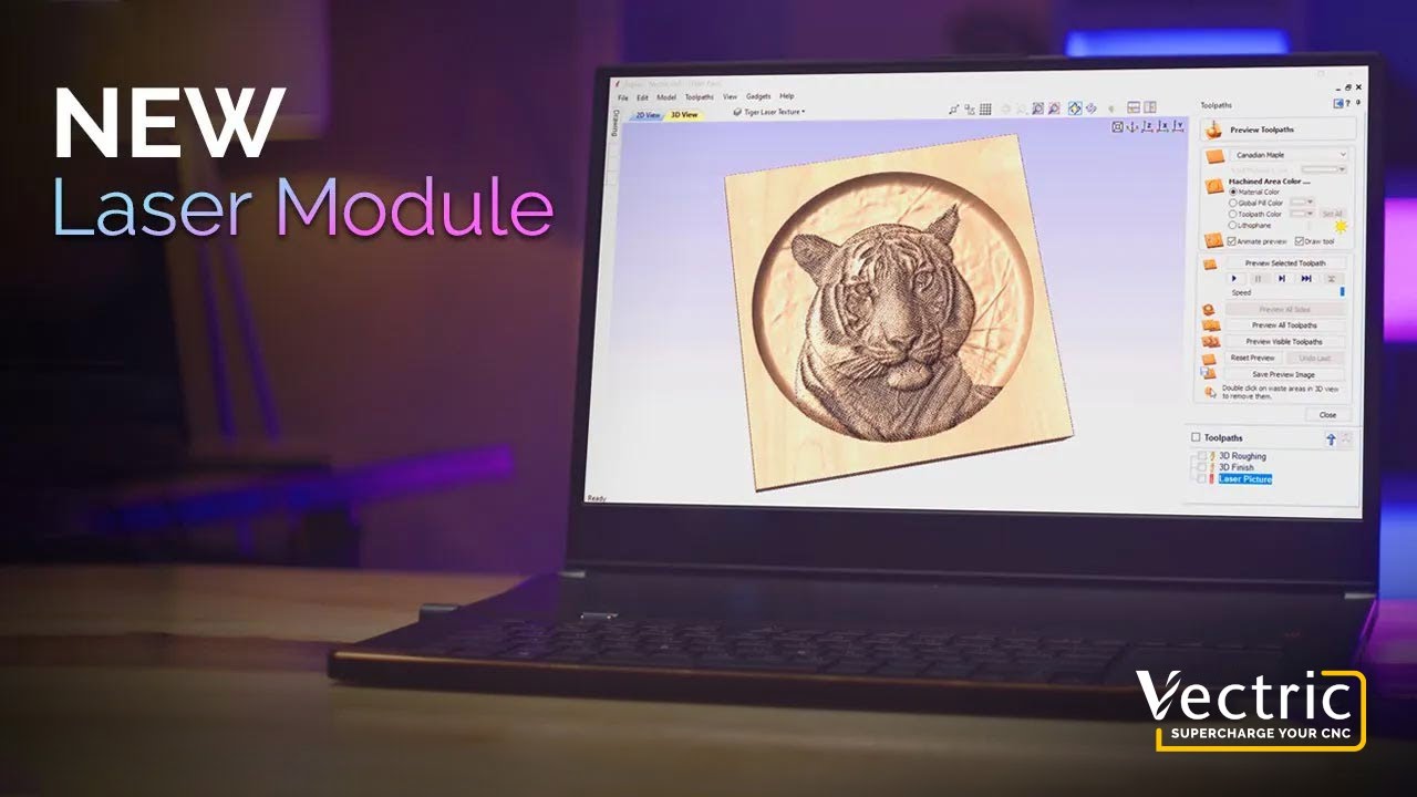 NEW Vectric Laser Module | Vectric Hybrid CNC and Laser Software - YouTube