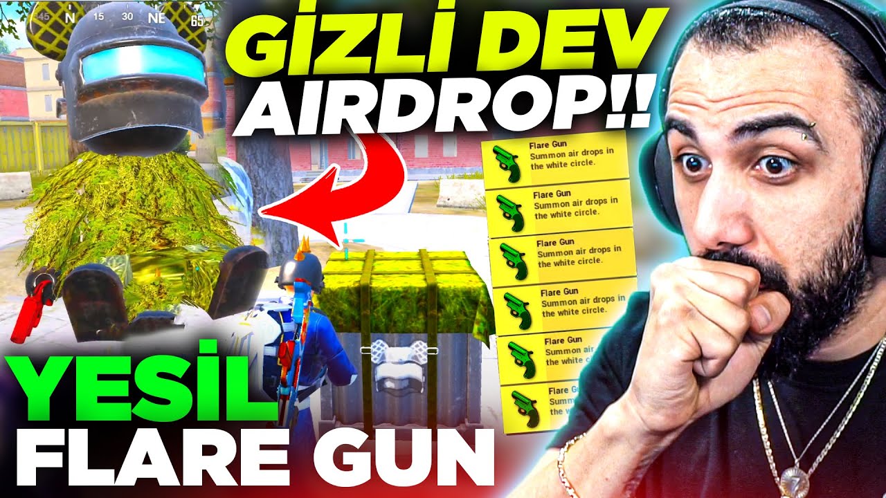 KİMSENİN BİLMEDİĞİ SINIRSIZ FLARE GUN VEREN GİZLİ BÖLGE!! 😮 (YEŞİL DEV AIRDROP) | PUBG MOBILE ...