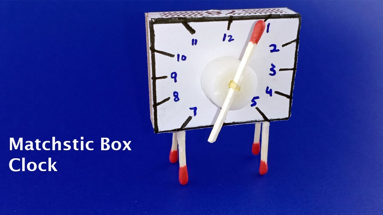 Matchstick Craft || How to Make Real Moving Clock From Matchbox - YouTube