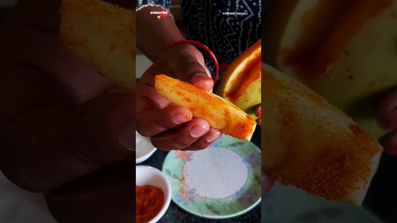 Mouth watering raw mango chat 😋 | Masala mango | Kammani Vantalu - YouTube