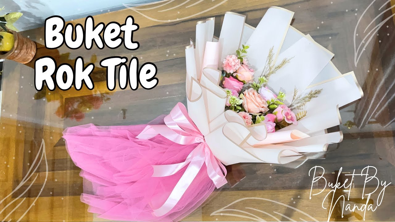 TUTORIAL ROK BUKET DARI KAIN TILE || JADI BUKET CANTIK - YouTube