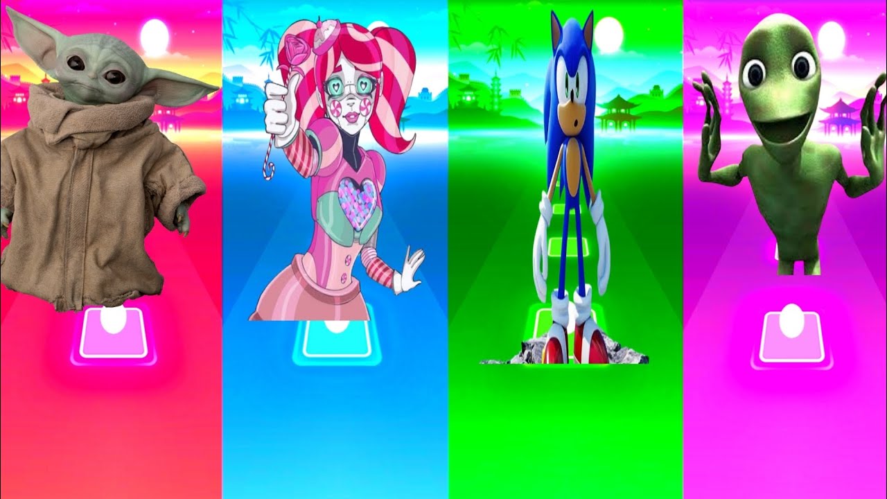 Baby_Yoda🆚Kandyland🆚Sonic_the_Hedgehog_2🆚Alien_Dance🔥Who is best? - YouTube
