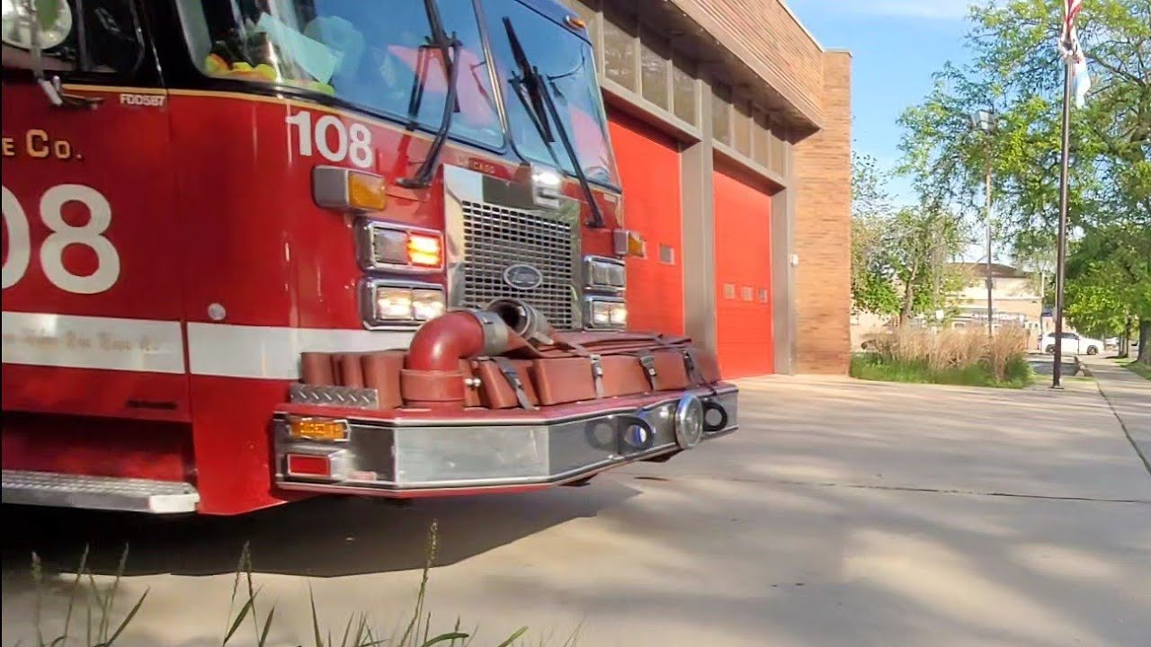 *2nd view* chicago fire department engine 108 responding - YouTube