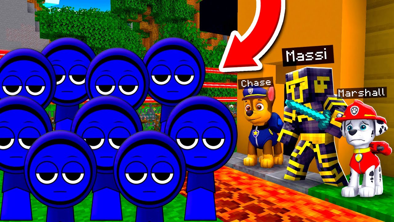 PAW PATROL ME AYUDA A DEFENDER MI CASA DE APOCALIPSIS DE SPRUNKI JEVIN ...