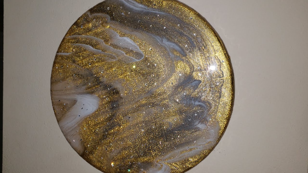 Bling Bling Resin Art / Epoxy Art resin pour with Crackle Paste ...
