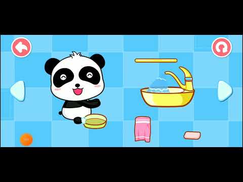 Peeing farting poo poo panda game review part 3 so funny bebe panda