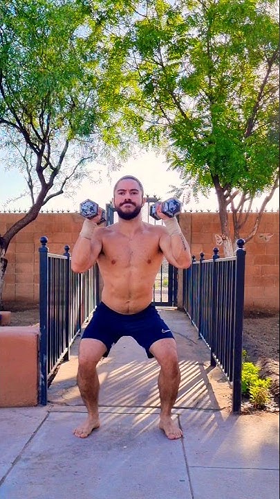 Sentadilla con Empuje Vertical -Mancuernas - YouTube