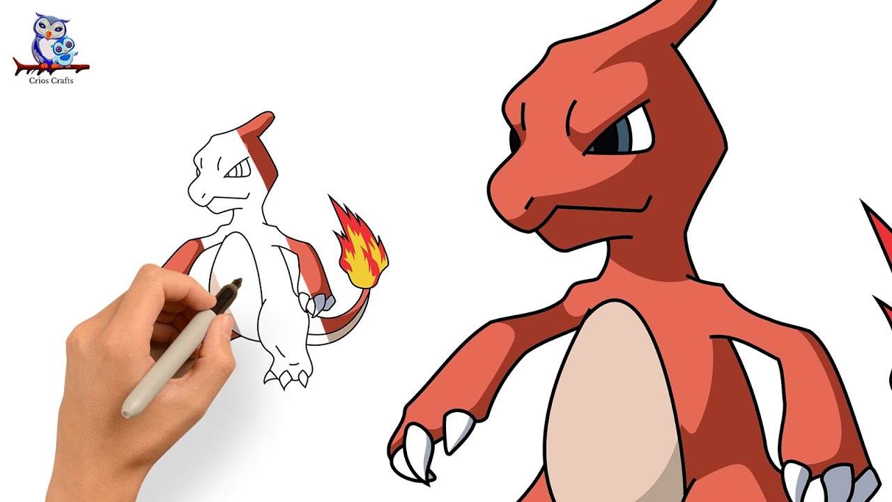 How to Draw Charmeleon - The Flame Pokémon - YouTube