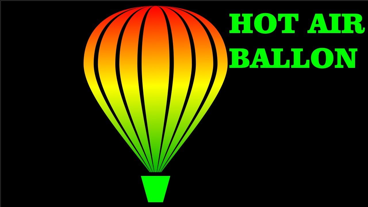 #viral coreldraw me hot air balloon kaise banaye | how to make hot air ...
