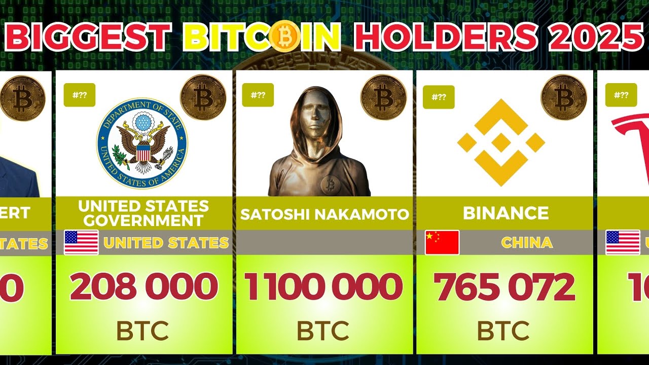 Top 50 Biggest Bitcoin Holders 2025 - YouTube