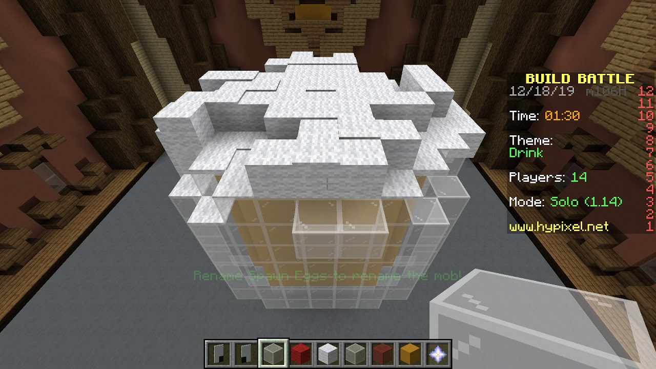 Minecraft Hypixel Build Battle - Drink (Beer) - YouTube