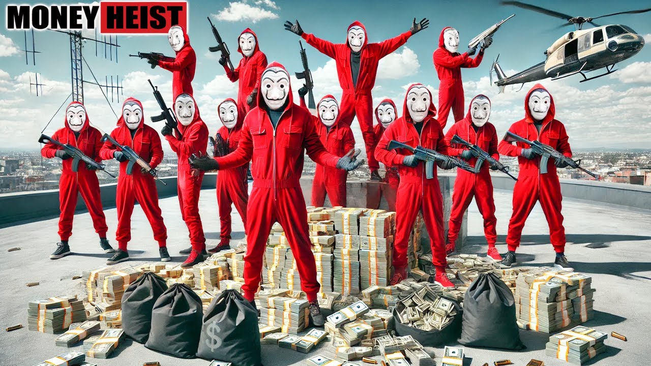 PARKOUR VS MONEY HEIST:Bad guys break into police station to steal ...