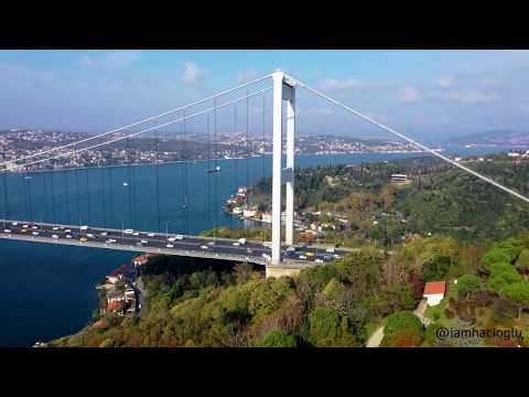 İstanbul Boğazı - Fatih Sultan Mehmet Köprüsü - İstanbul Drone Görüntüleri 4K
