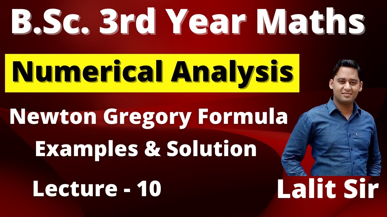 Numerical Analysis B.sc. 3rd Year | Newton's Gregory Interpolation ...