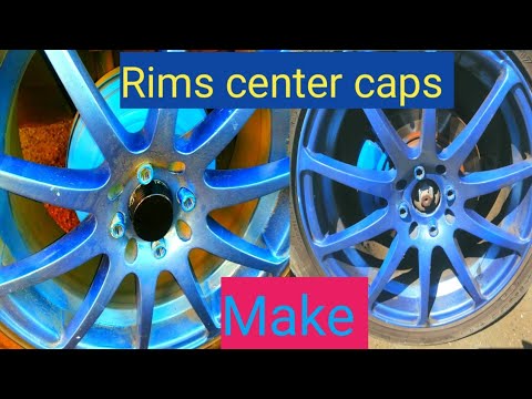 How to make Car rims center caps - YouTube