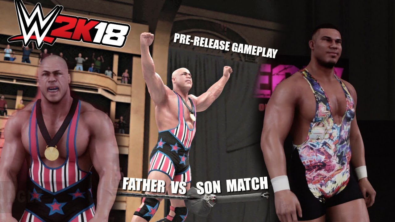 WWE 2K18 Gameplay | Kurt Angle vs Jason Jordan Father-Son Match (ECW ...