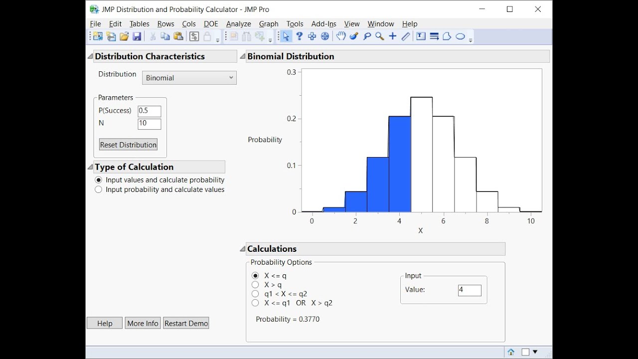 Binomial Probability Calculator JMP Pro 16 YouTube Binomial Probability Calculator JMP Pro 16 YouTube
