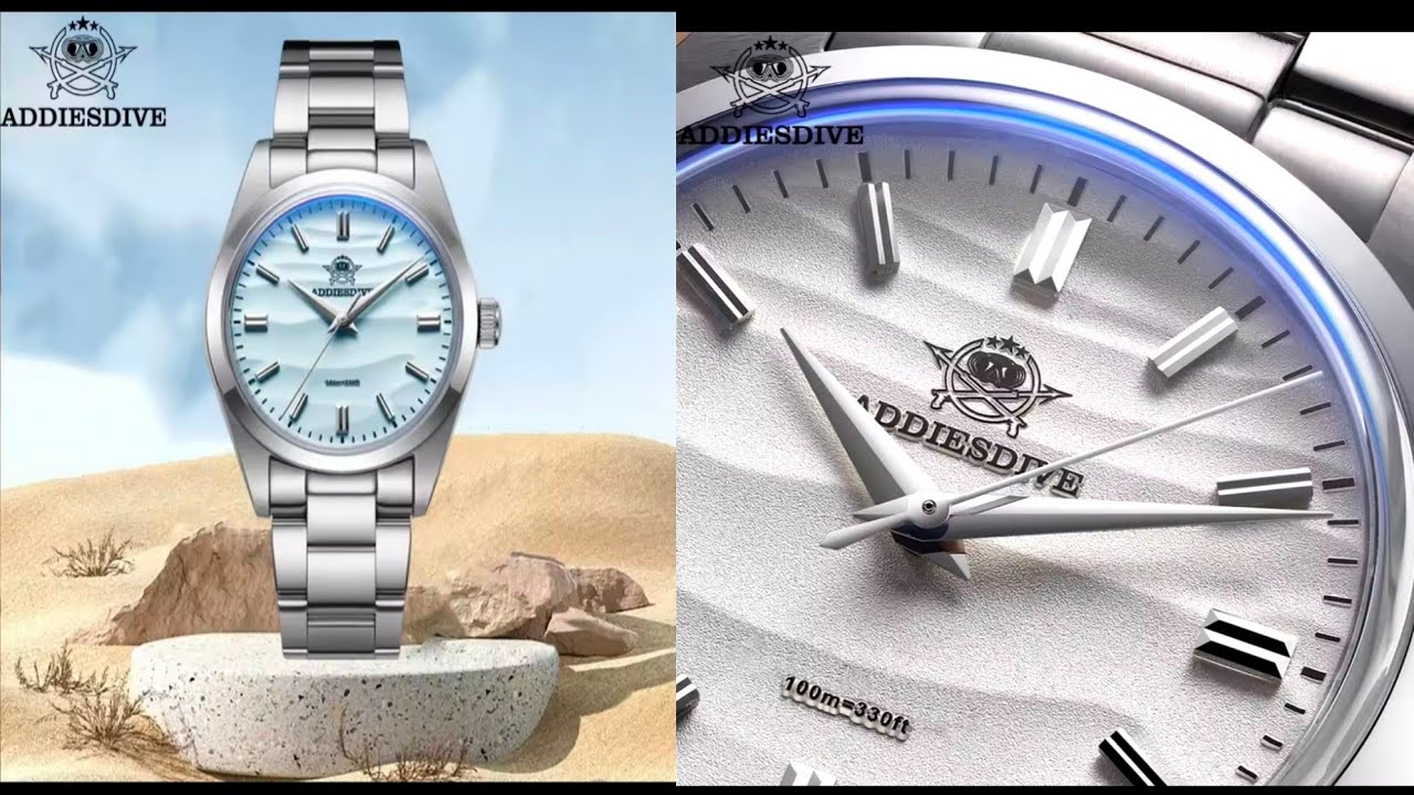 Watch 100m Waterproof 316L Stainless Steel AR Coated Dome Glass ...