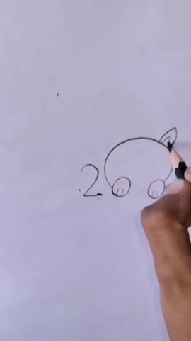 Easy Cat drawing with number 200 || Cat drawing for kids #draw #shorts ...
