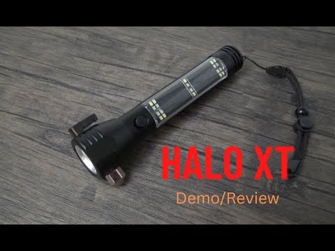 HaloXT Solar Charging Flashlight, Demonstration And Review!!! - YouTube