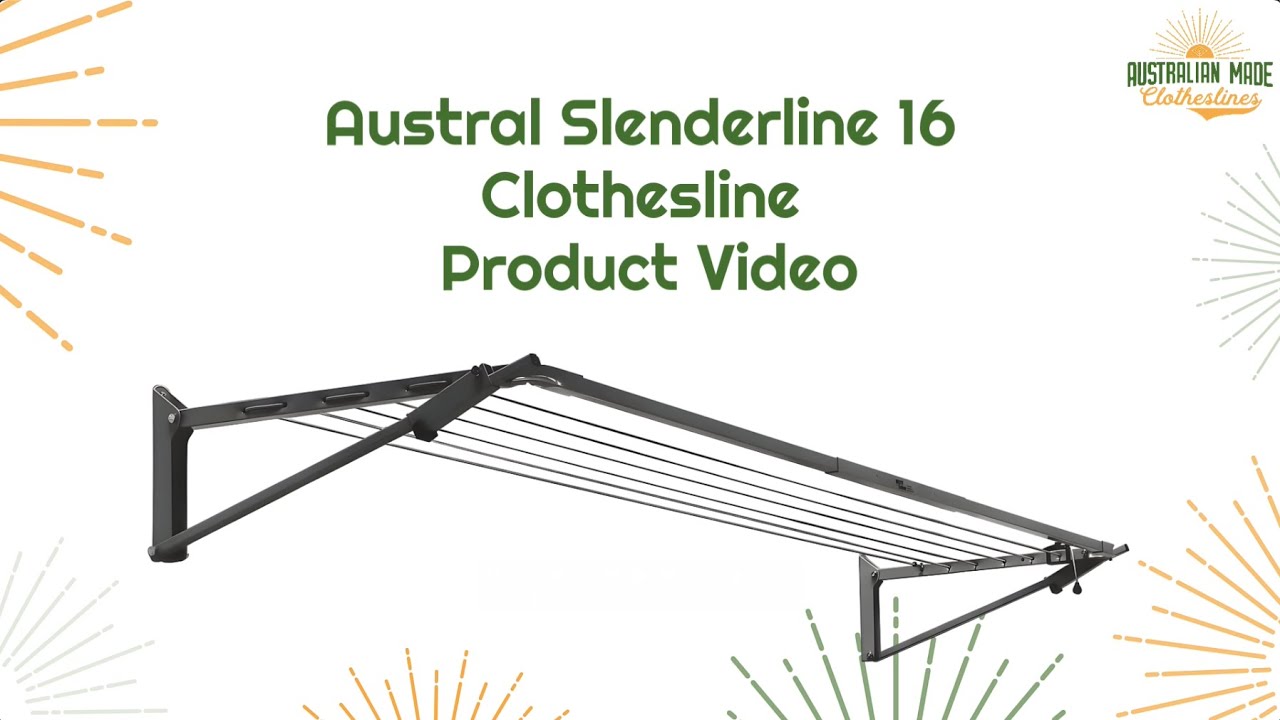 Austral Slenderline 16 Clothesline Video - Australian Made Clothesline - YouTube