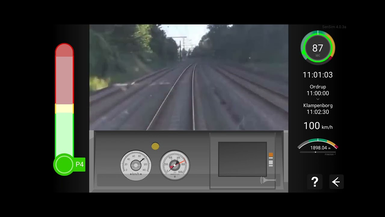 SenSim Route of Line C S-Train - cab drive from Ordrup to Klampenborg ...