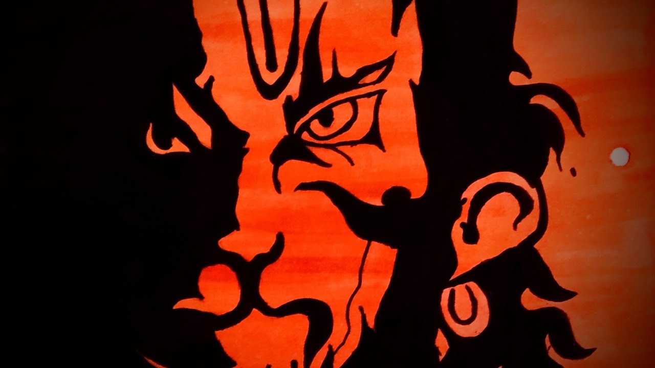 Lard Hanuman Drowing || how to drow hanuman ji penting - YouTube