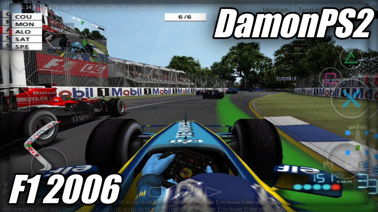 F1 2006 - Fernando Alonso - Melbourne - DamonPS2 Gameplay - YouTube
