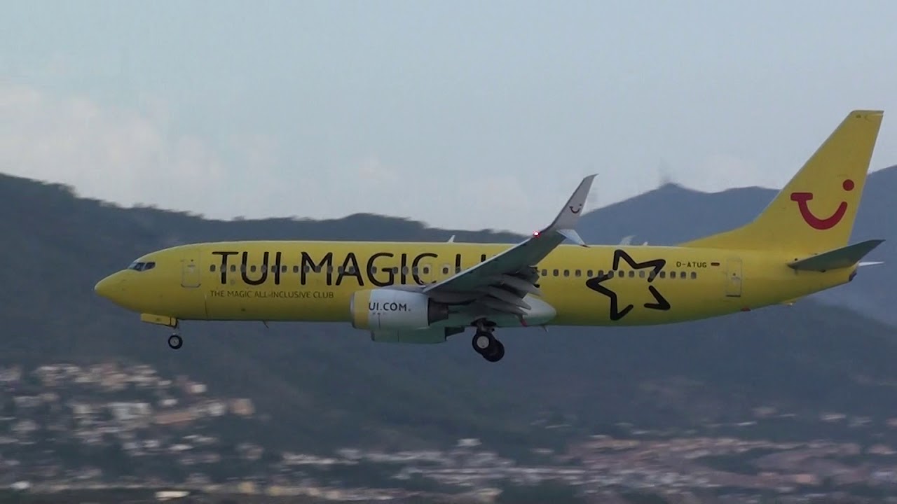 TUI MAGIC LIVERY LIVERY Tuifly Boeing 737-800 D-ATUG Landing Malaga ...