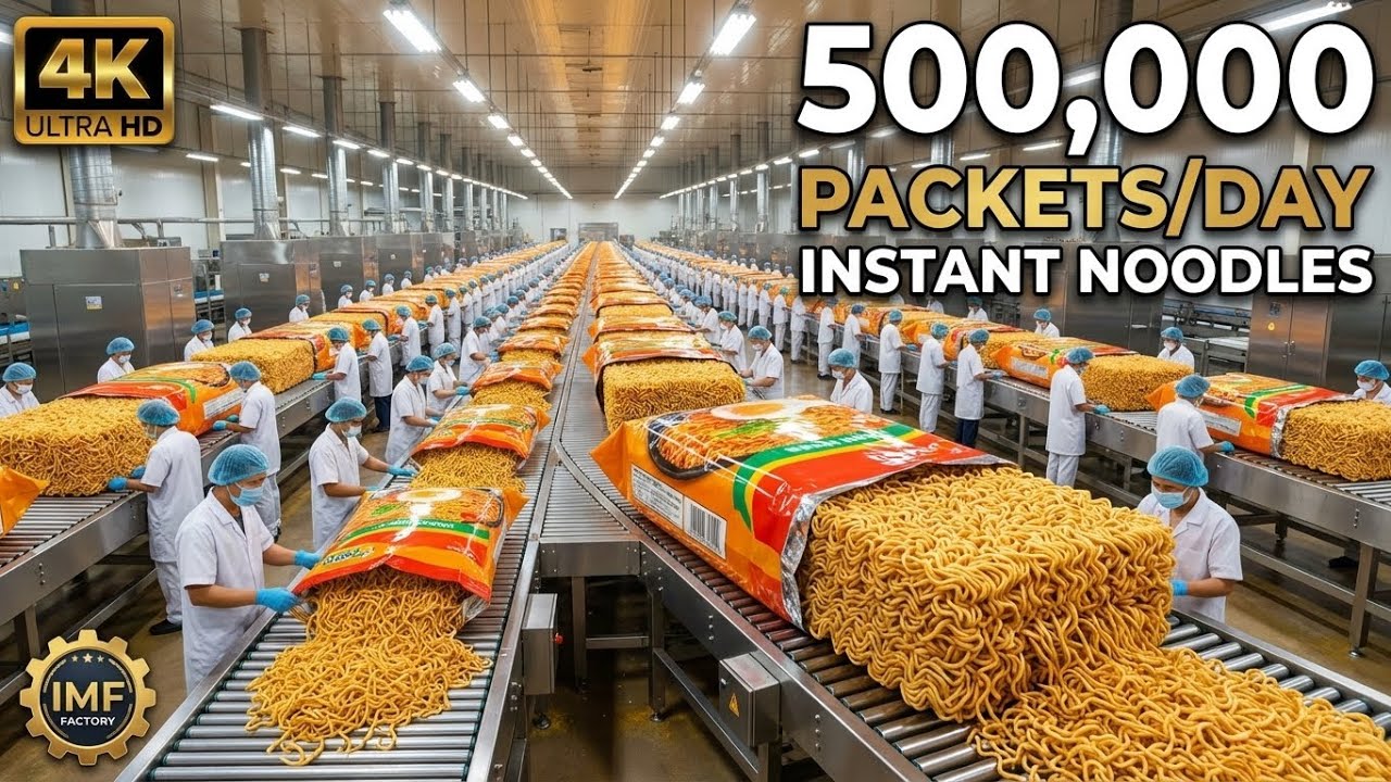 Inside an Instant Noodles Factory: 500,000 Packets Per Day (Complete ...