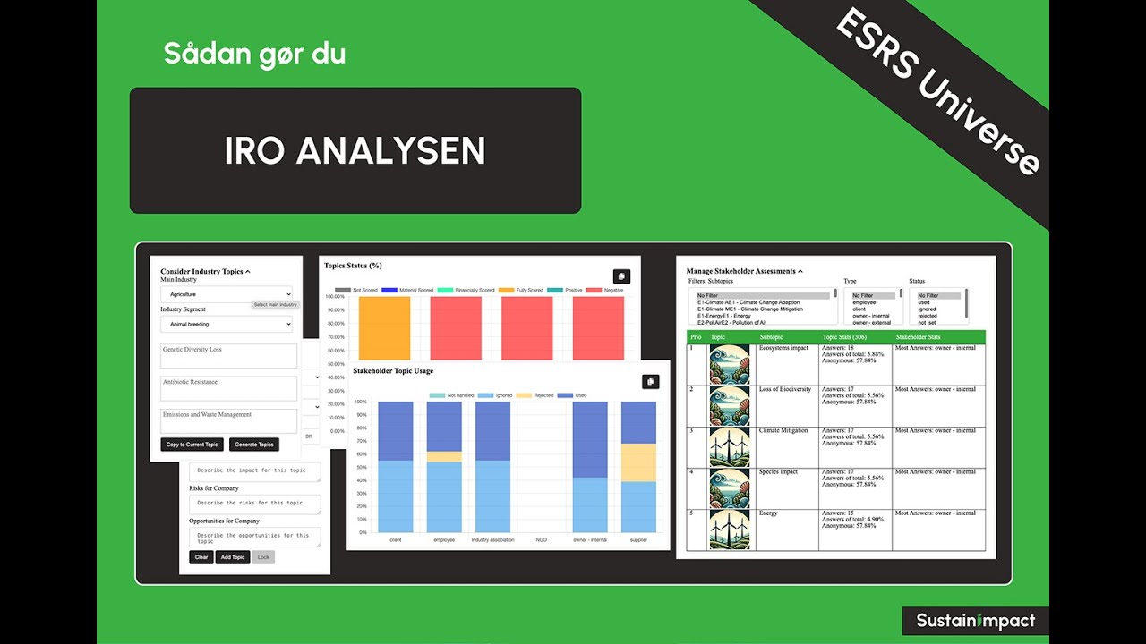 DEMO: Arbejde med IRO'er i ESRS Universe - YouTube