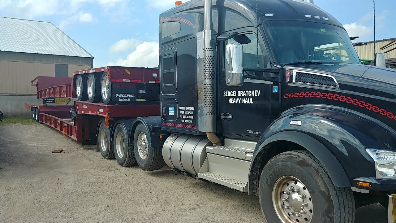 FELLING TRAILERS -- a stack of 2 Double Drops -- 42,000 LB - YouTube