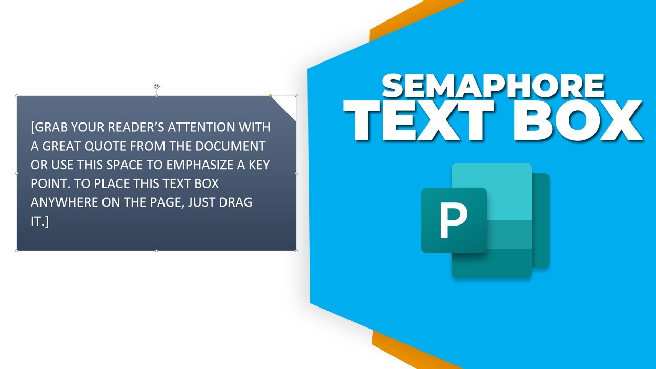 How to insert a semaphore text box in publisher - YouTube