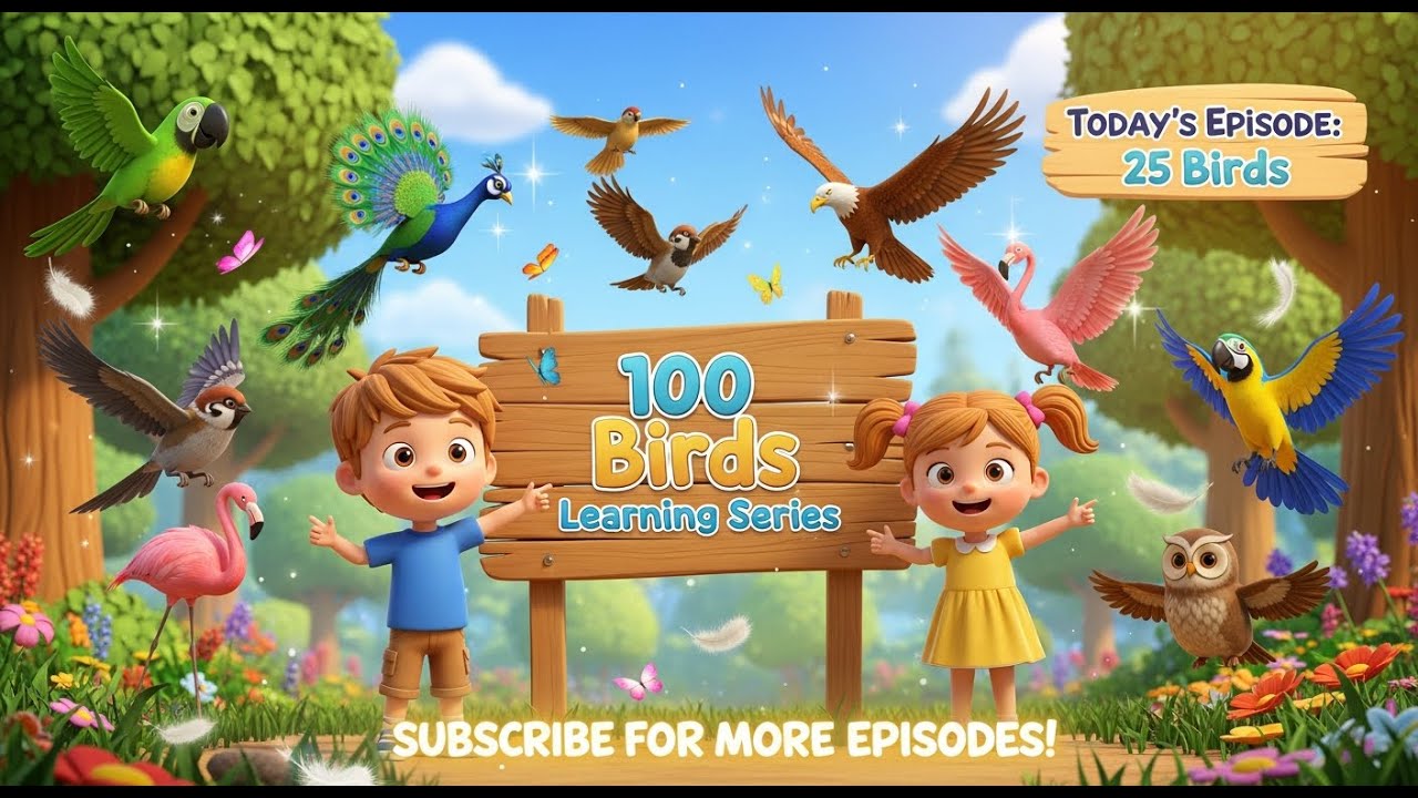 100 Birds Learning Series – Episode 1 | 25 Bird Names with Pictures for ...