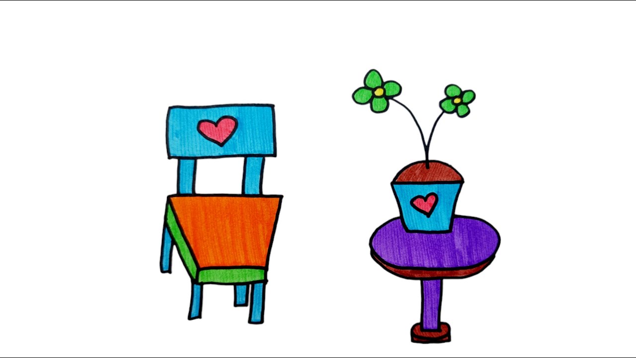 How to draw a Chair Step by Step | Easy drawings - YouTube