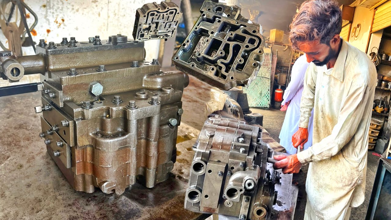 Amazing Restoration Excavator TRANSMISSION GEAR PUMP - YouTube