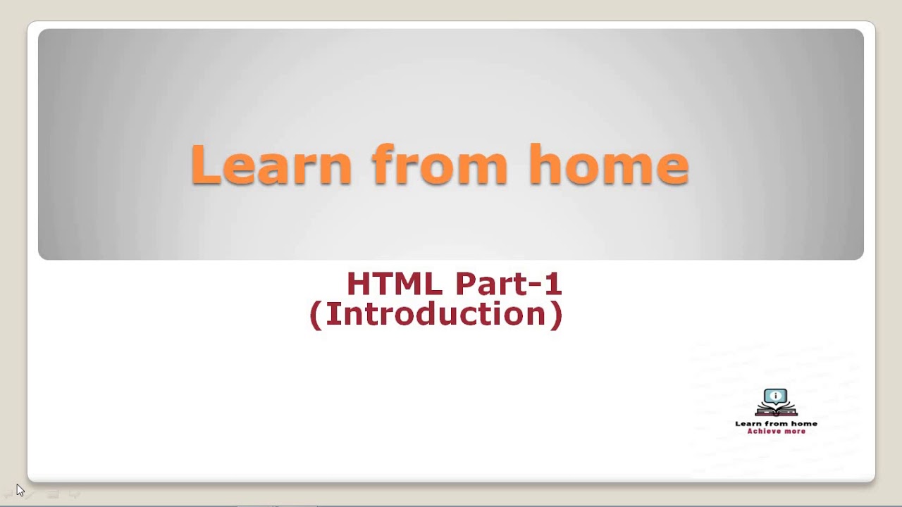 Html Introduction Youtube 3552