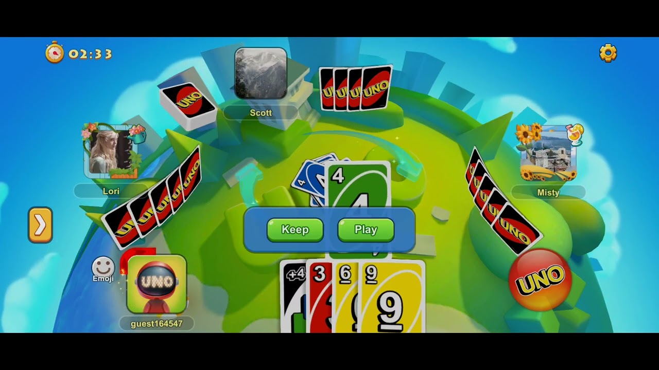 UNO! Gameplay Classic Game 1 - YouTube