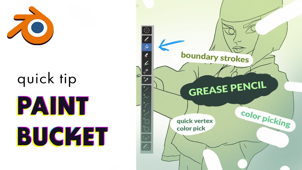 Blender greasepencil - how to fill in your drawings - YouTube