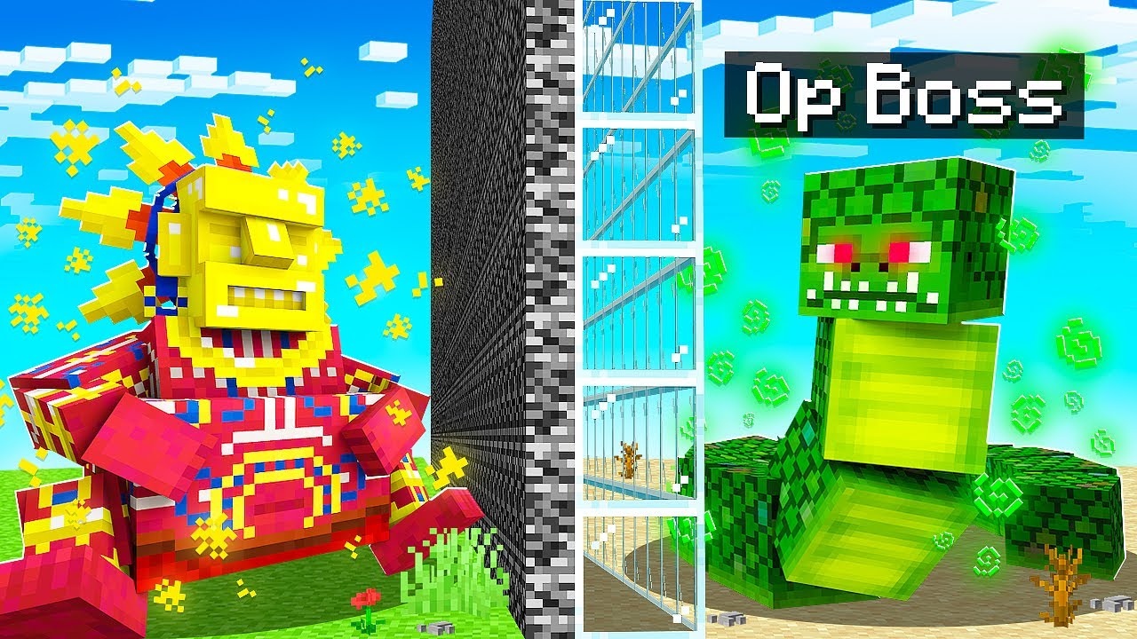 I CHEATED With OP BOSSES in a Minecraft Mob Battle! - YouTube
