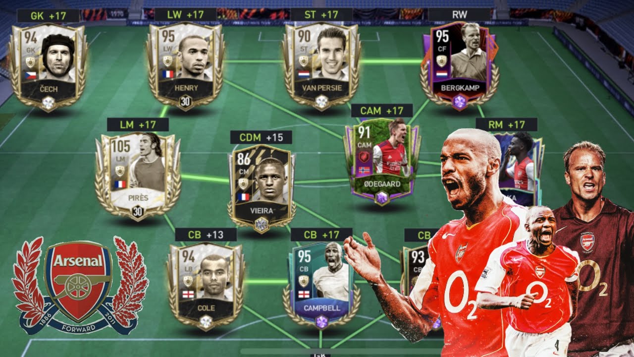 ARSENAL FC SQUAD BUILDER ! FIFA MOBILE 22 - YouTube