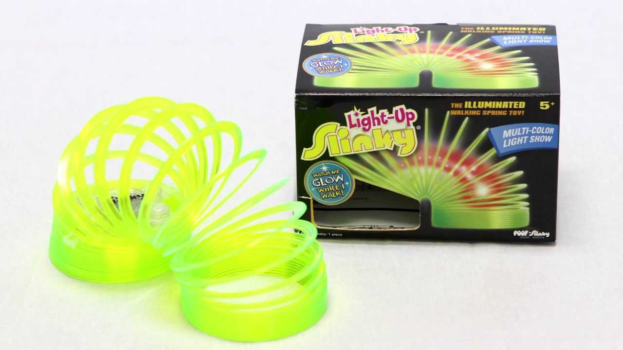 POOF-Slinky Plastic Light-Up Original Slinky (128) - YouTube
