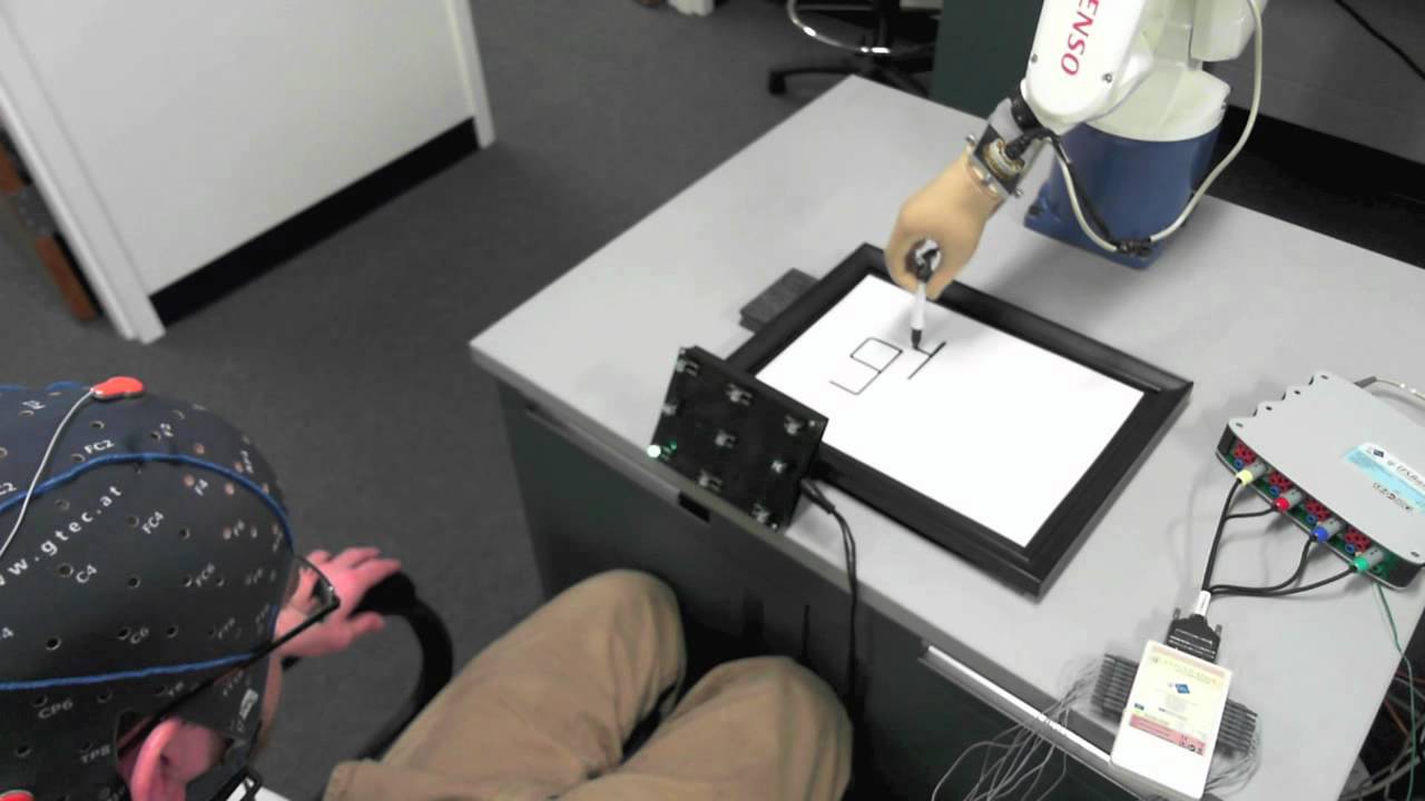 SSVEP Control of a Robotic Arm - YouTube