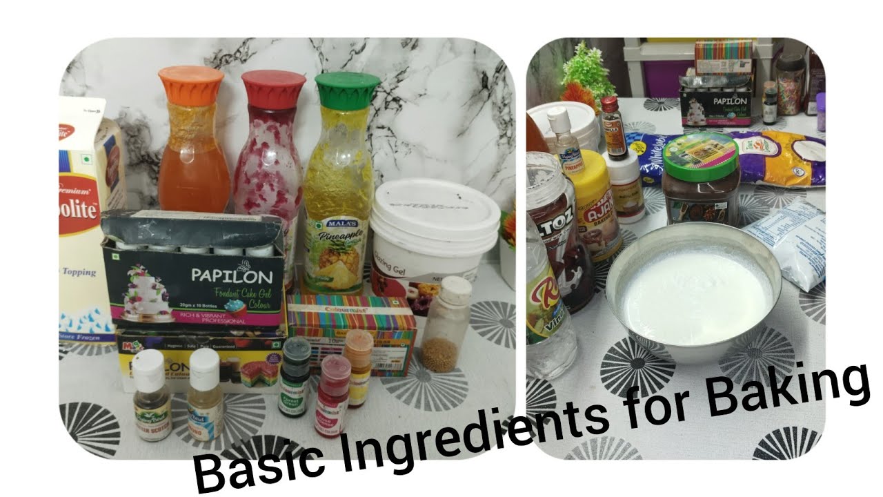Basic Ingredients for Baking 💞💞 Details of ingredients used in cake ...