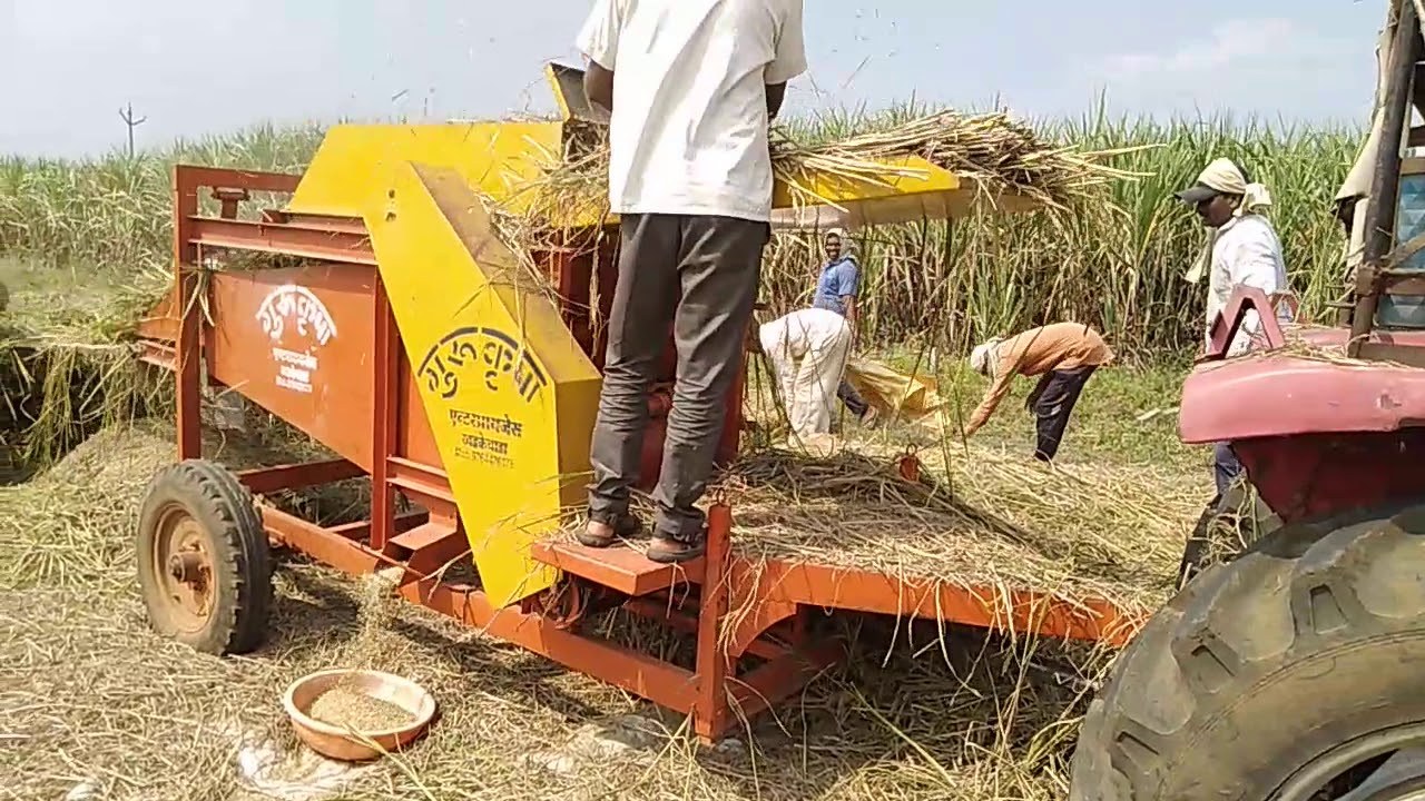 bhat (rice) malani machine - YouTube