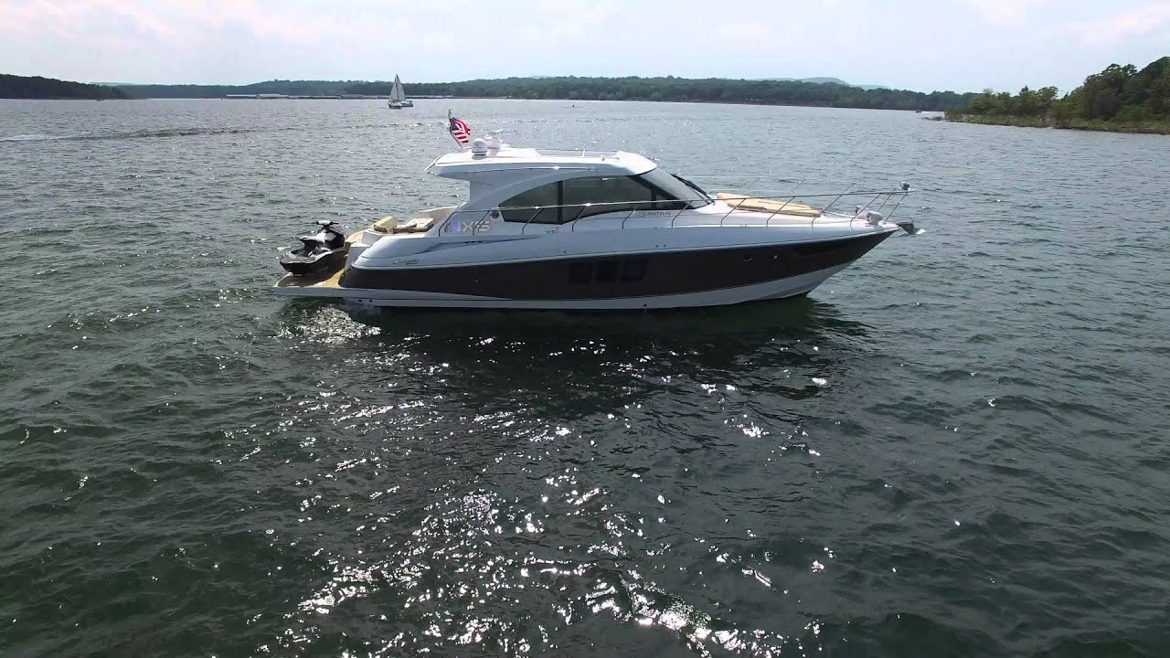 Cruisers Yachts 45 cantius INXS Fly Around on Greers Ferry lake - YouTube