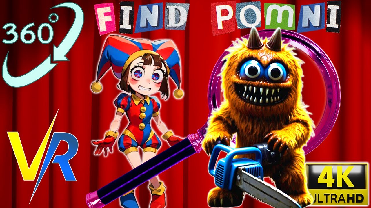 360° VR Game Adventure: Find the Hero in Digital Circus! Pomni vs Siren ...